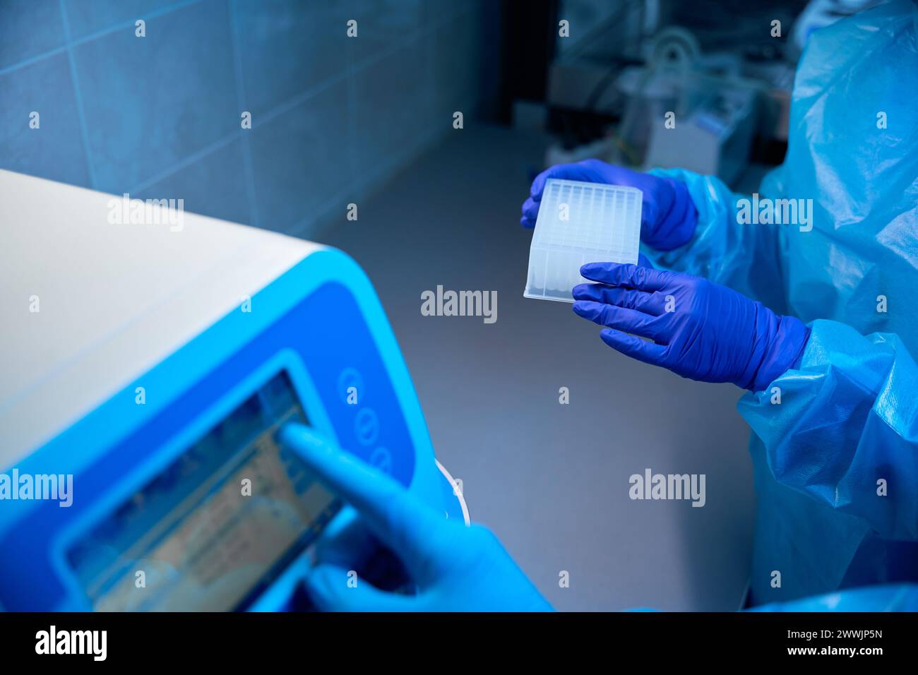 Biological isolation uniforms hi-res stock photography and images - Alamy