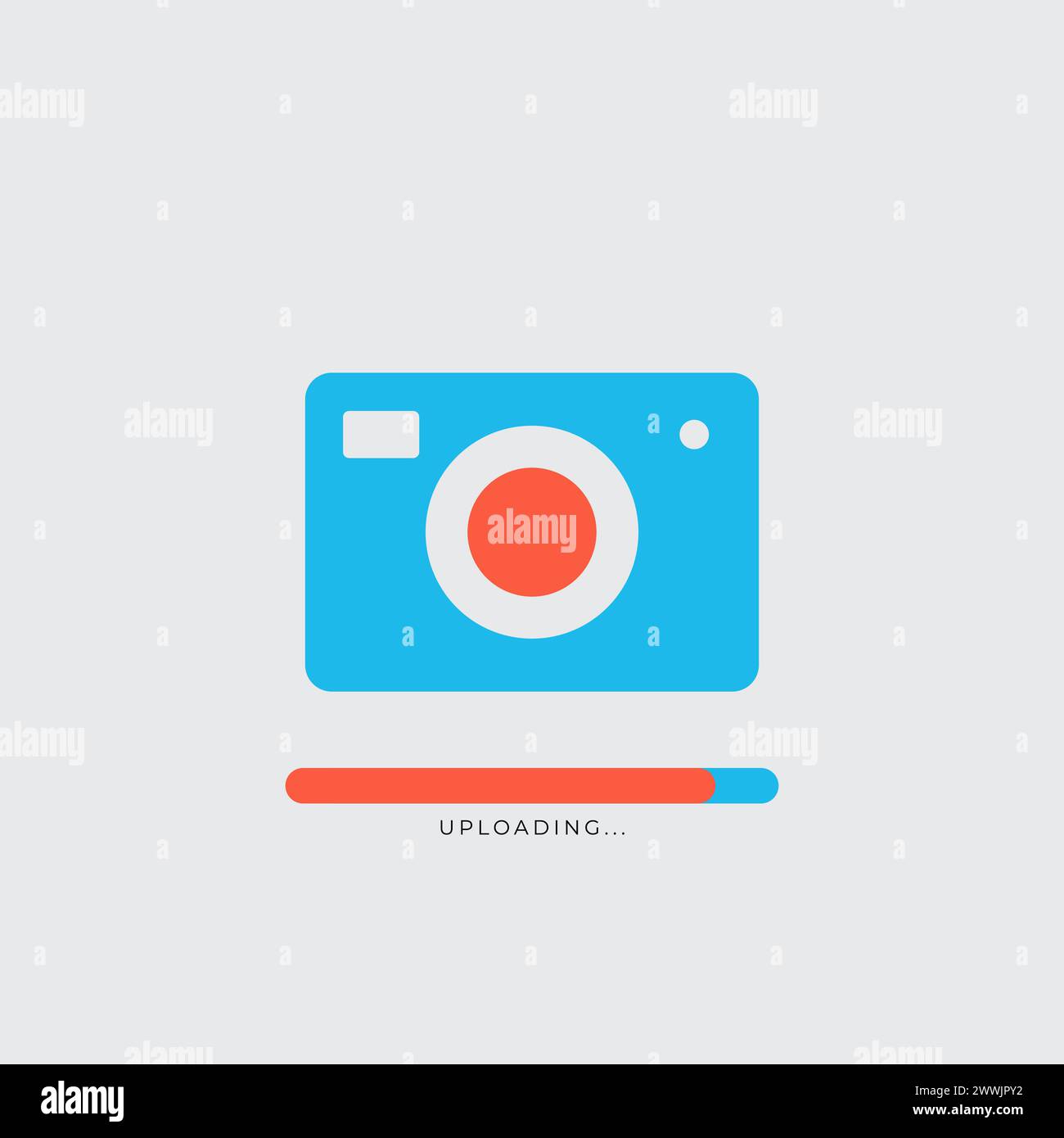 Photo video camera Photo Upload icon. Uploading your photo logo. Camera ...