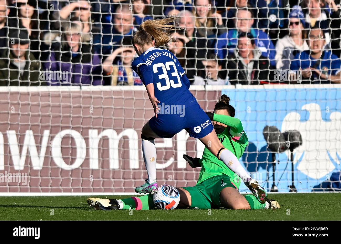 Dagenham, UK. 24th Mar, 2024. Womens Super League. West Ham V Chelsea. Chigwell Construction ...