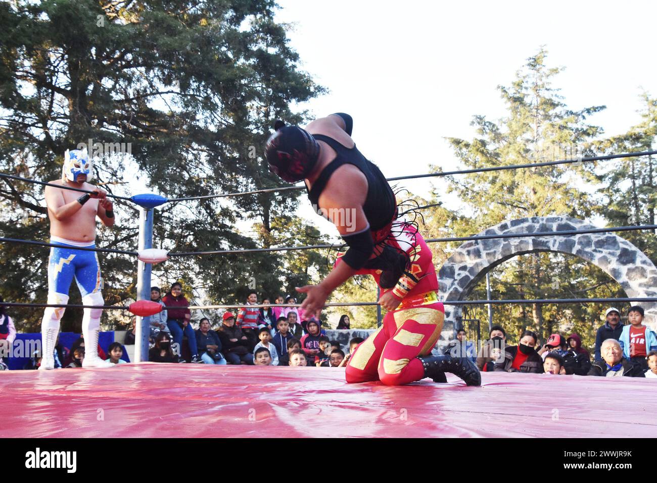 Lucha Libre in San Pedro Yancuitlalpan, Puebla, Mexico. A small pueblo ...