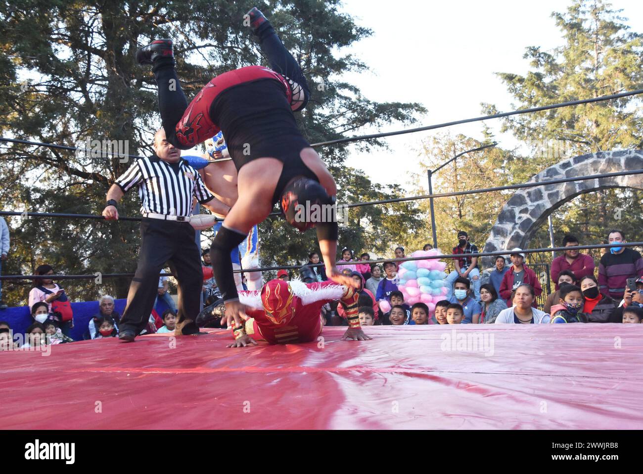 Lucha Libre in San Pedro Yancuitlalpan, Puebla, Mexico. A small pueblo ...