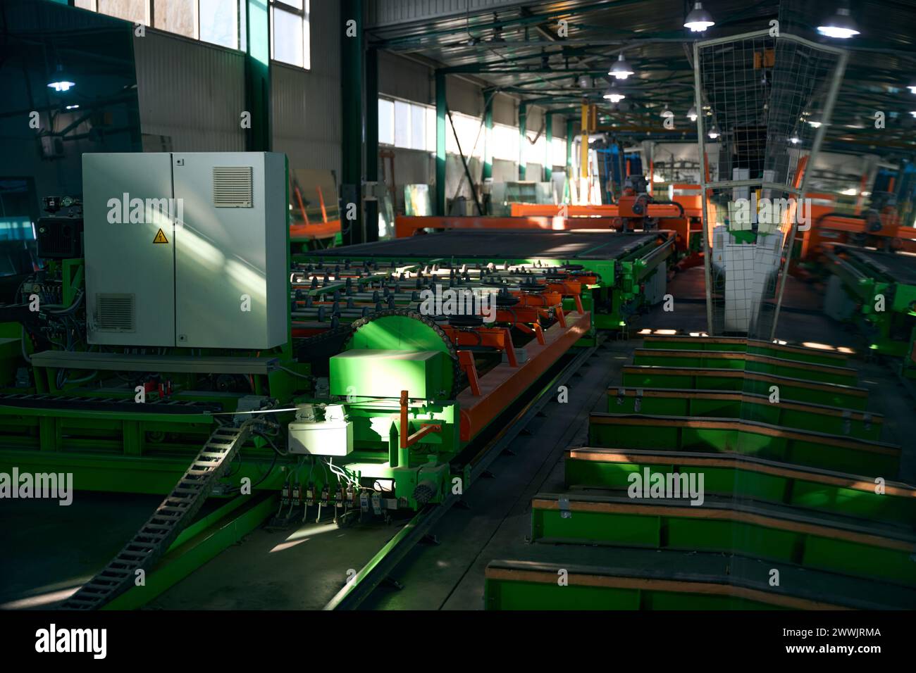 Modern grinding and polishing machine in a production workshop Stock ...