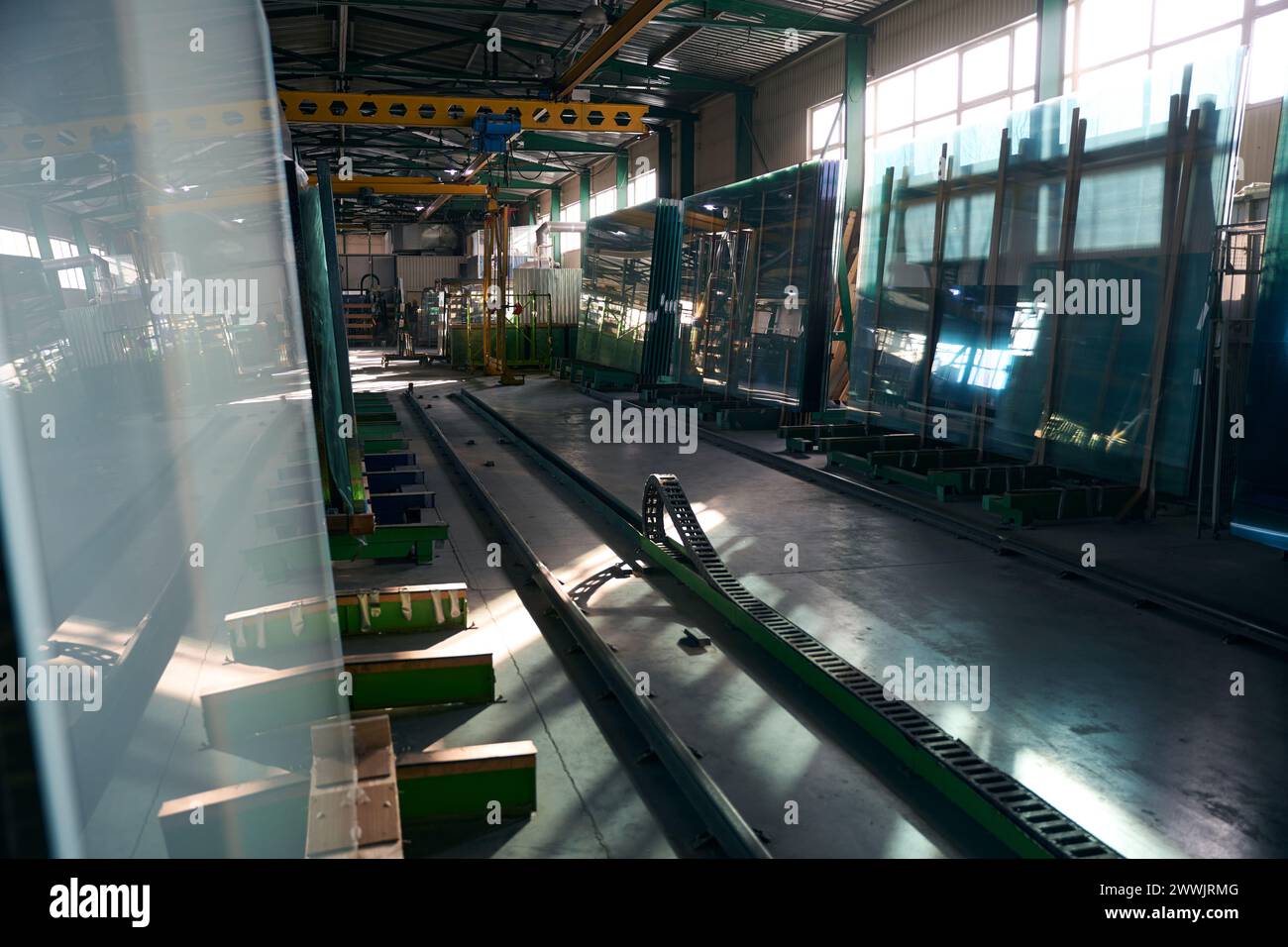 Production workshop in a modern window production Stock Photo - Alamy