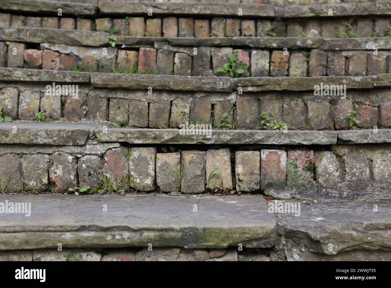 Stone and brick steps concept the way ahead ambition climb obstacles ...