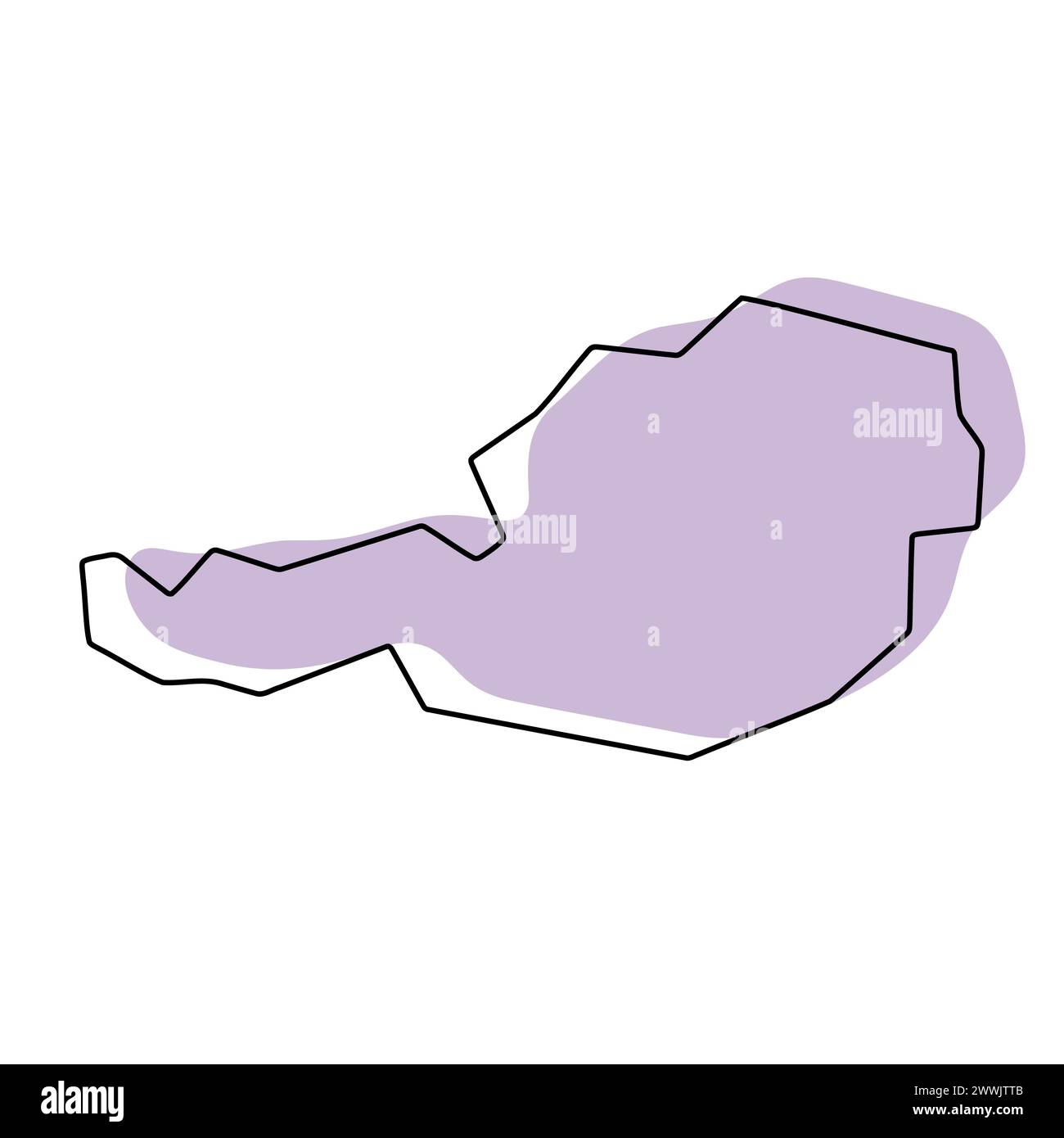 Simple outline map vienna Cut Out Stock Images & Pictures - Alamy