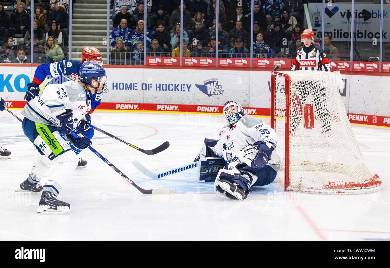 Villingen-Schwenningen, Germany, 24th Mar 2024: The deflection from #47 ...