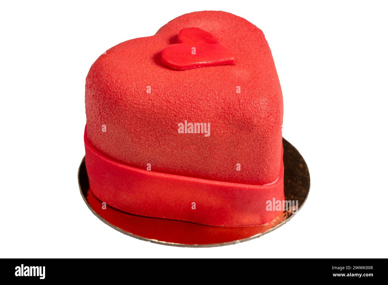 Heart shaped cake isolated on white background. Specially designed ...