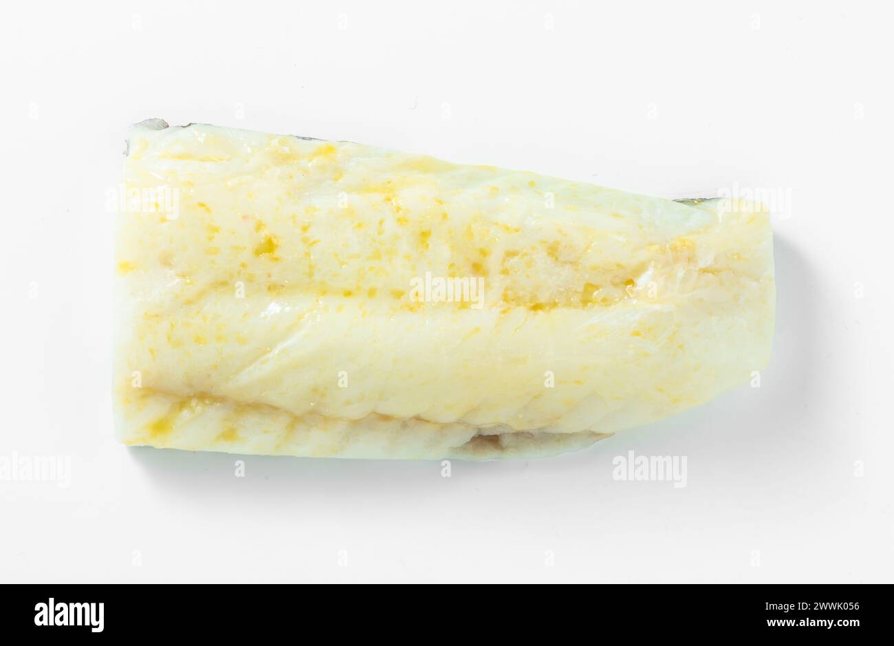 step-by-step cod fish cooking on a white background Stock Photo - Alamy