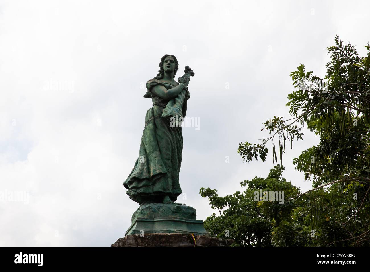 GUADUAS, COLOMBIA - JANUARY 12, 2024: Monument to the Colombian heroine ...