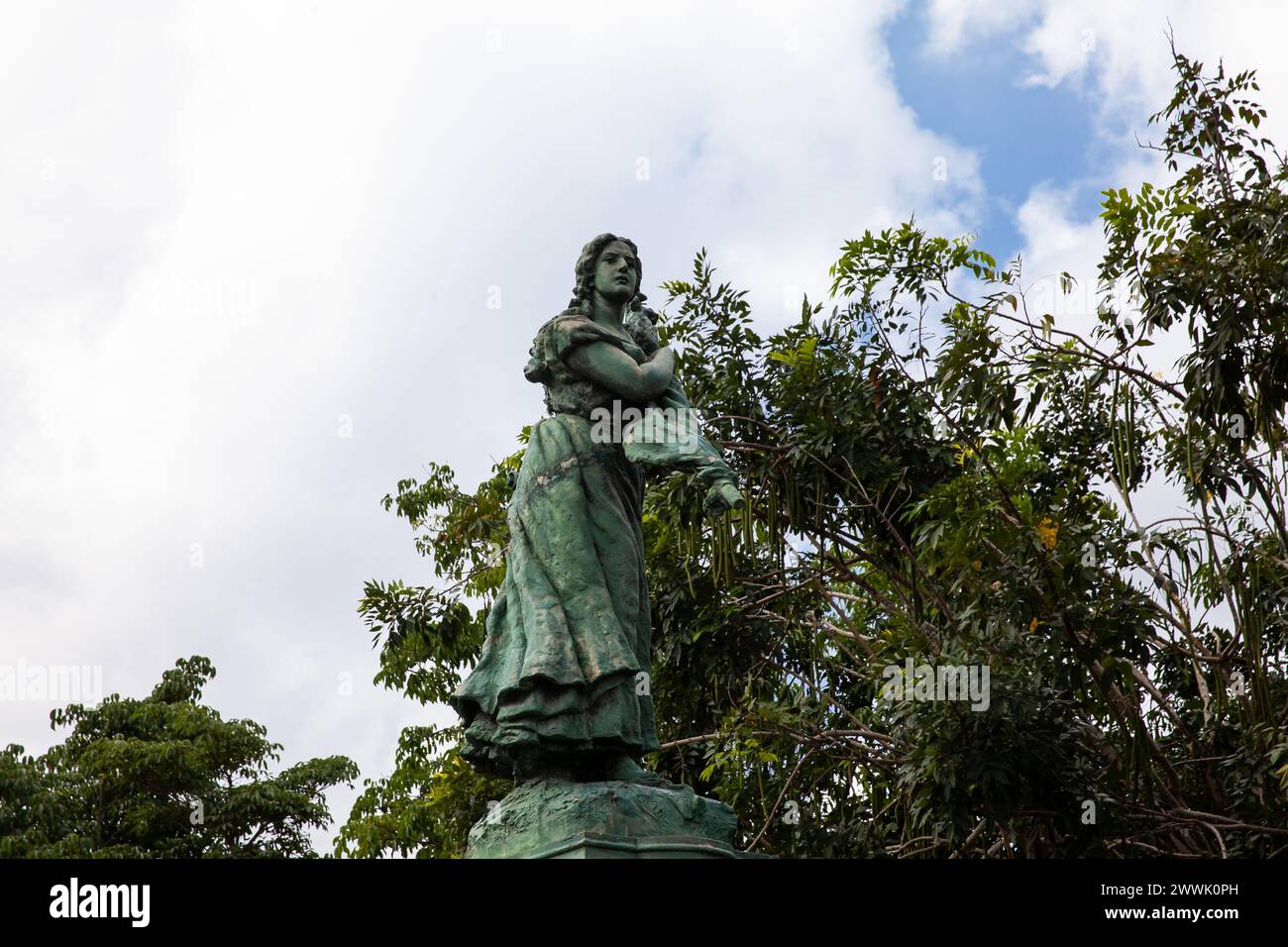 GUADUAS, COLOMBIA - JANUARY 12, 2024: Monument to the Colombian heroine ...
