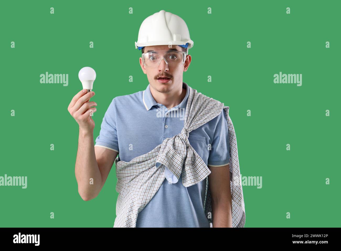 Construction worker shocked hi-res stock photography and images - Alamy