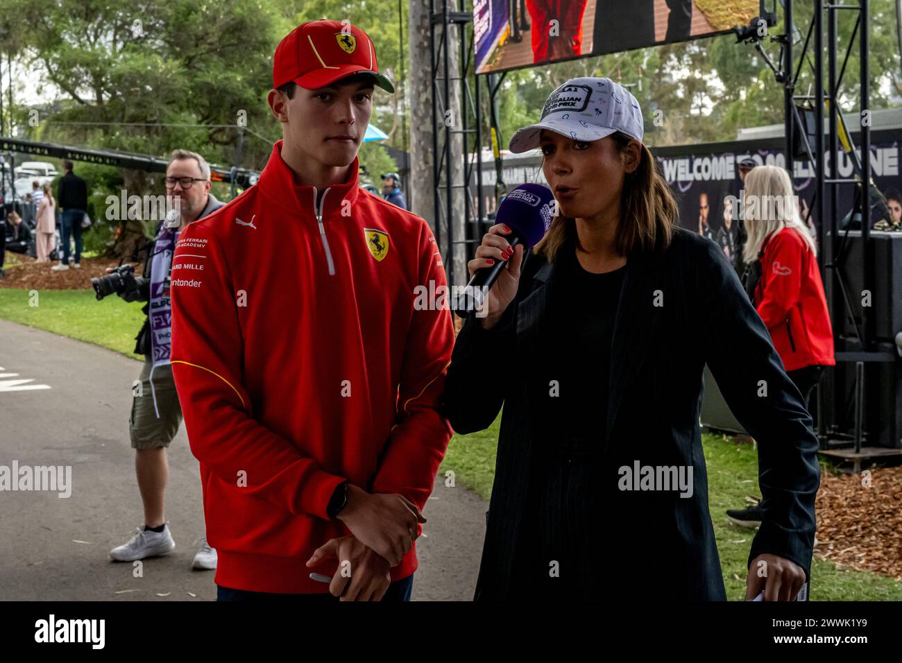 Melbourne, Australia, 24th Mar 2024, Oliver Bearman, The reserve driver ...