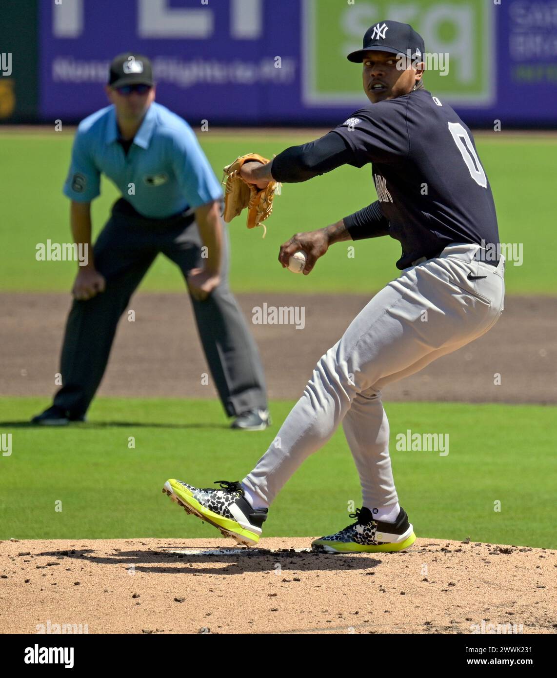 Bradenton, United States. 24th Mar, 2024. New York Yankees starter ...