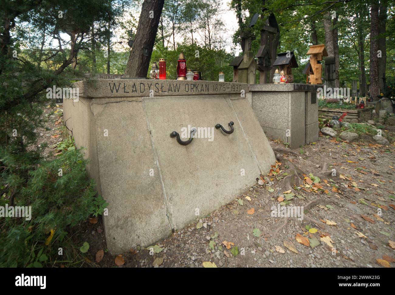 The grave of Wladyslaw Orkan, Cemetery at Peksowy Brzyzek, Zakopane ...
