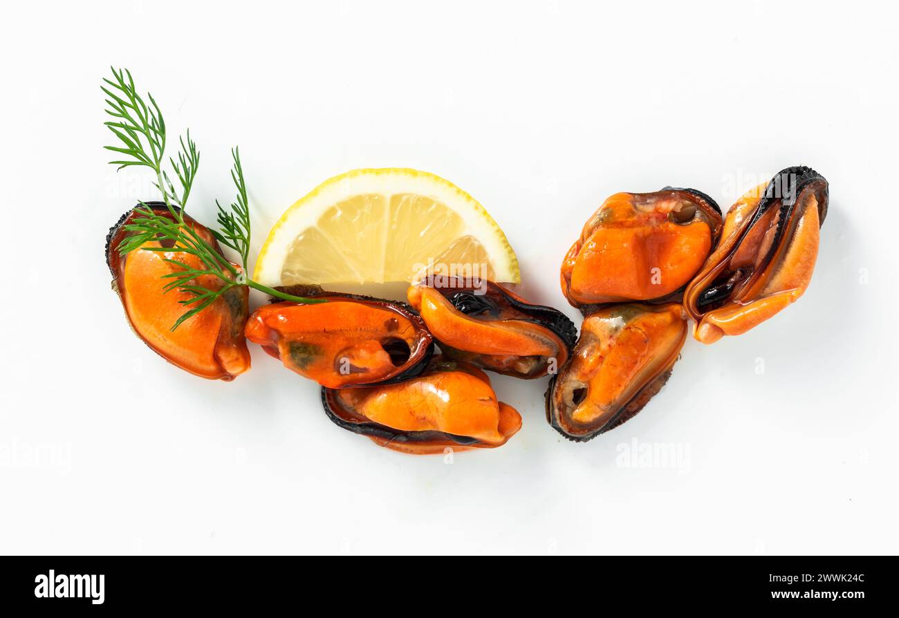 Mussels without shell isolated hi-res stock photography and images - Alamy