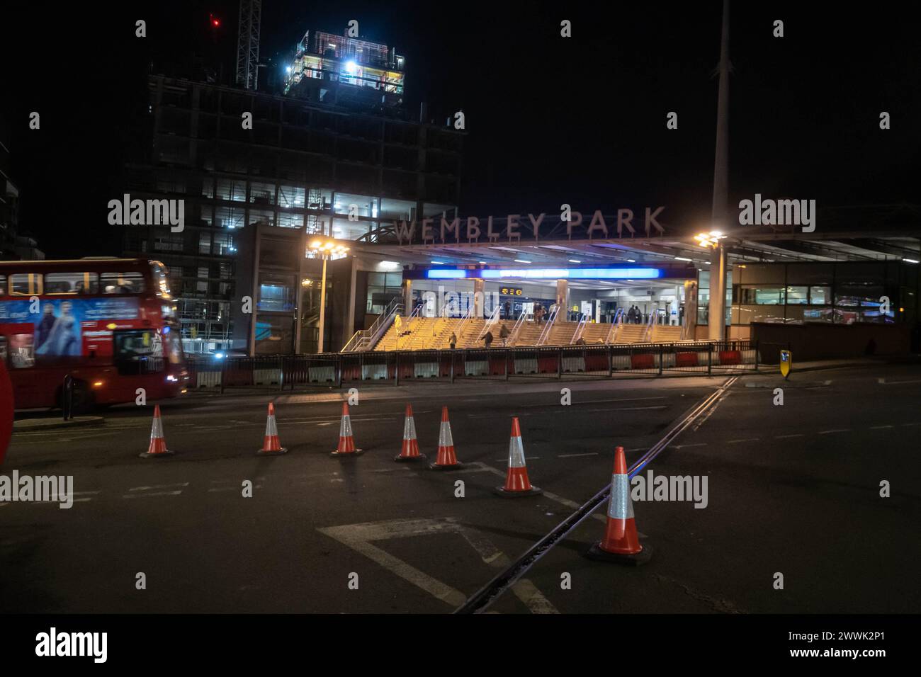 WEMBLEY, LONDON - 24 March 2024: Entrance to Wembley Park underground ...
