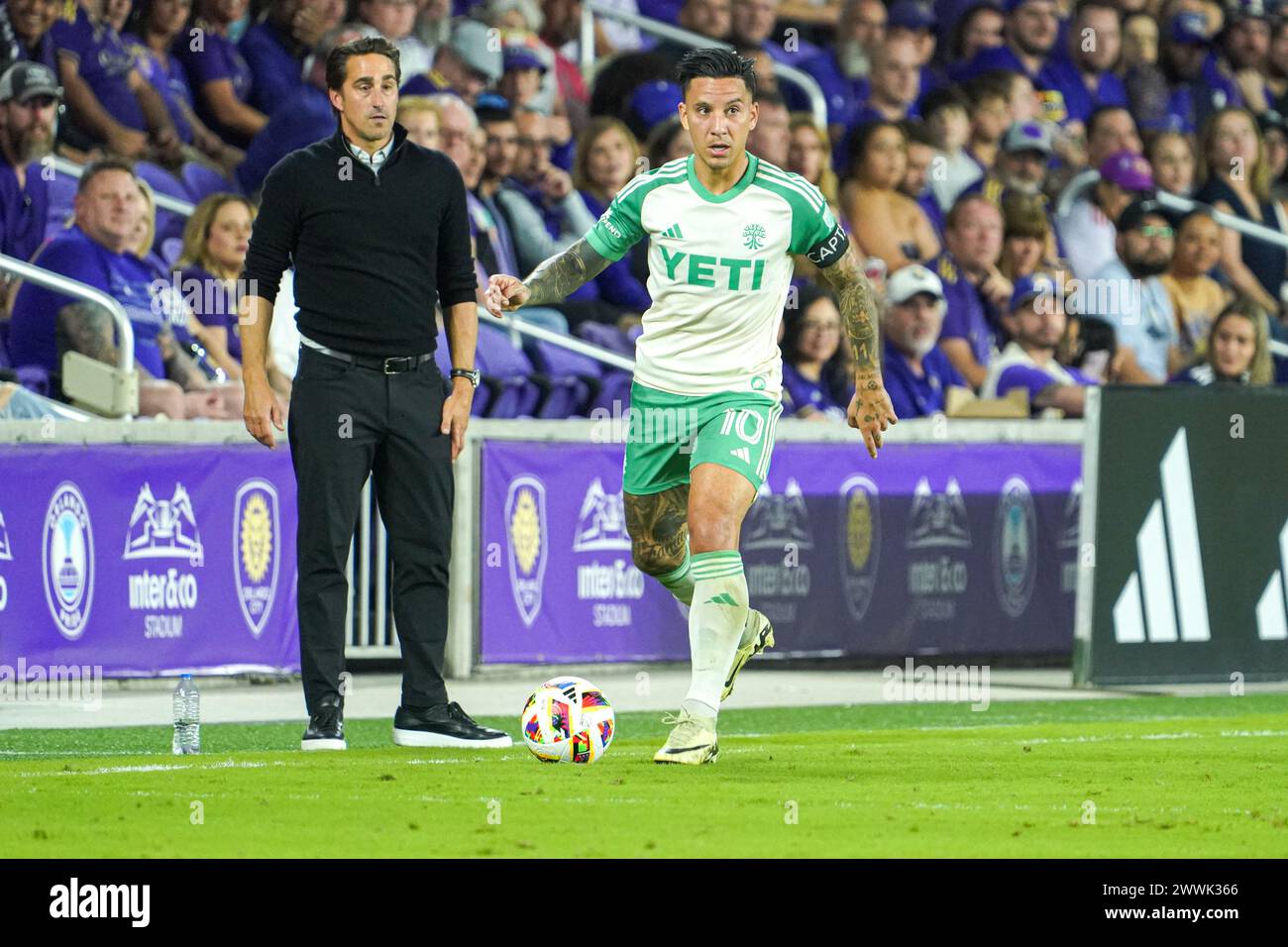 Orlando, Florida, USA, March 23, 2024, Austin FC captain Sebastian ...
