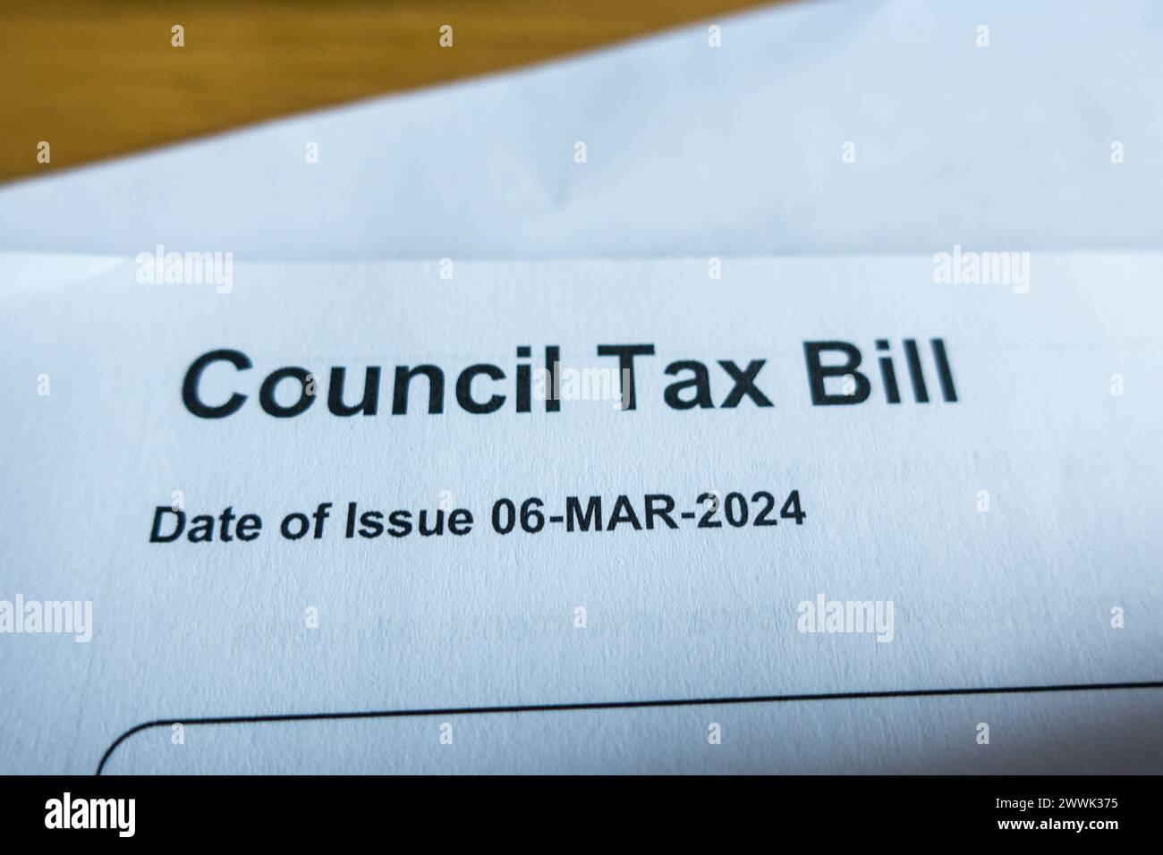 Council tax bill Stock Photo - Alamy