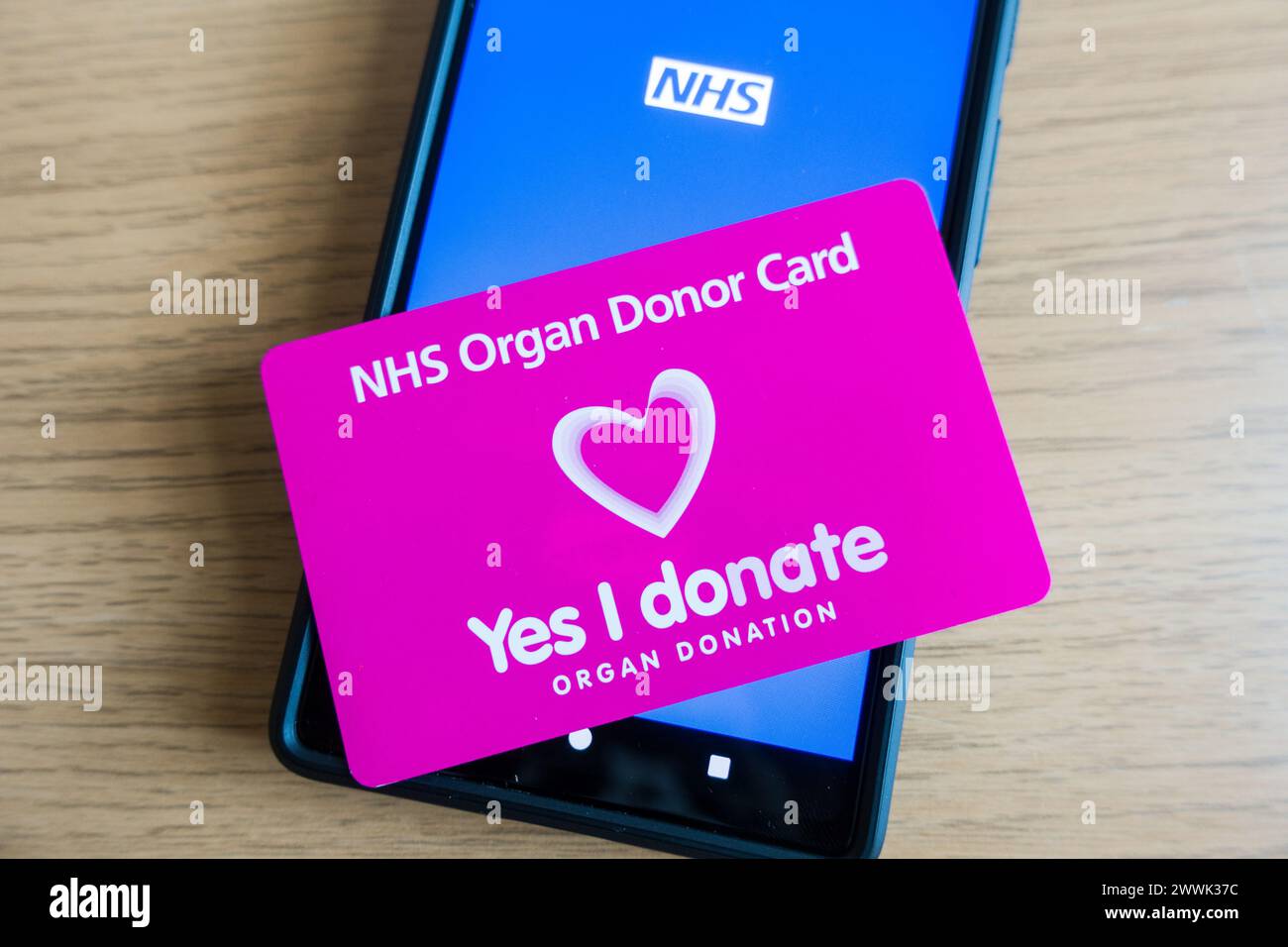 NHS Organ Donor card Stock Photo - Alamy