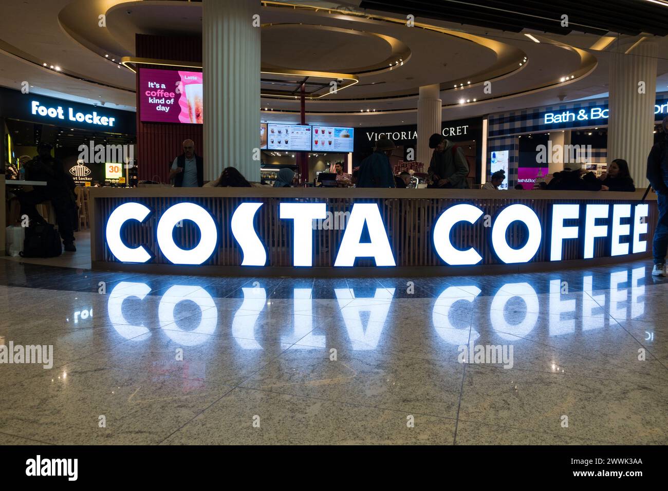 Costa Coffee shop in airport Stock Photo - Alamy