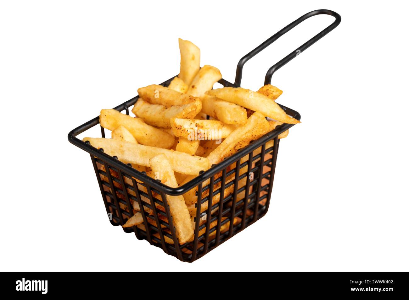 French fries isolated on white background. Spicy French fries on ...