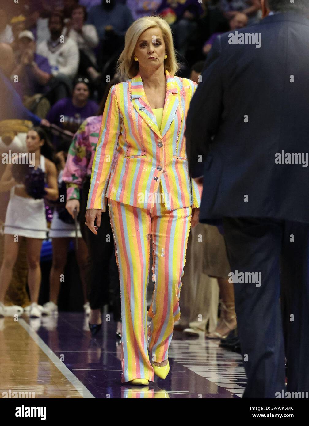 Baton Rouge, USA. 24th Mar, 2024. LSU Lady Tigers head coach Kim Mulkey ...