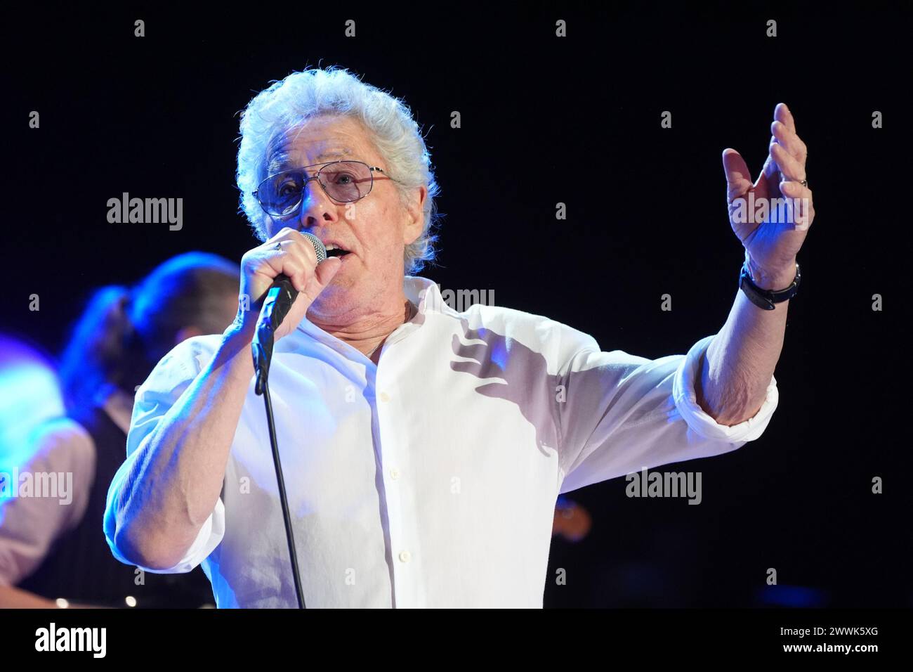 Roger Daltrey, on stage during 'Ovation' a celebration of 24 Years of ...