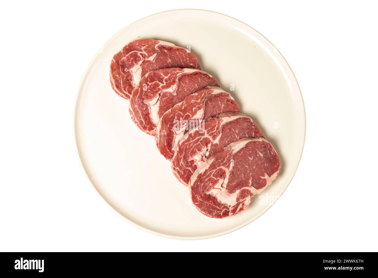 Raw beef ribeye meat. Butcher products. Fresh beef ribeye meat isolated ...