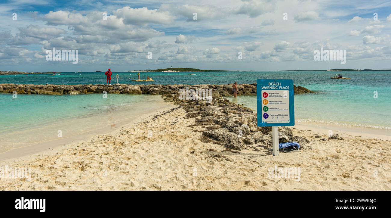 COCO CAY, BAHAMAS - February 1, 2024: Coco Cay is a port located in the ...