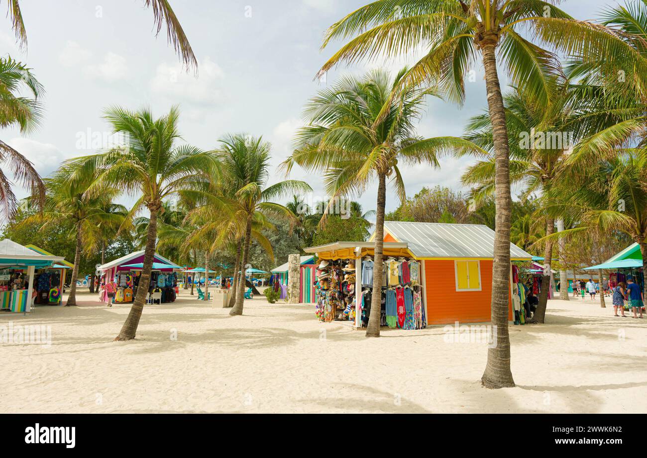 COCO CAY, BAHAMAS - February 1, 2024: Coco Cay is a port located in the ...