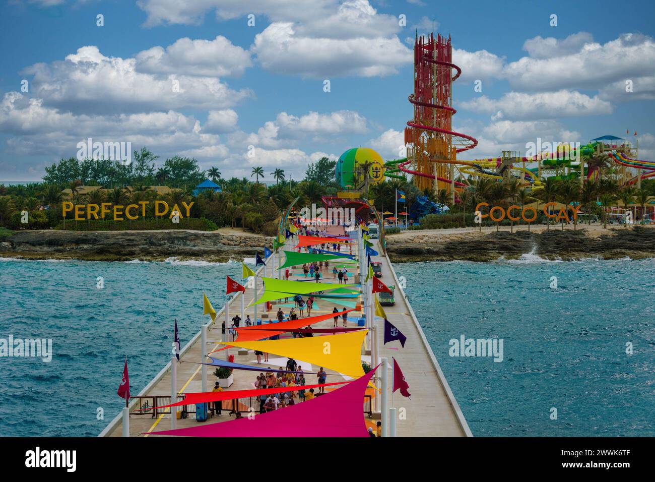 COCO CAY, BAHAMAS - February 1, 2024: Coco Cay is a port located in the ...