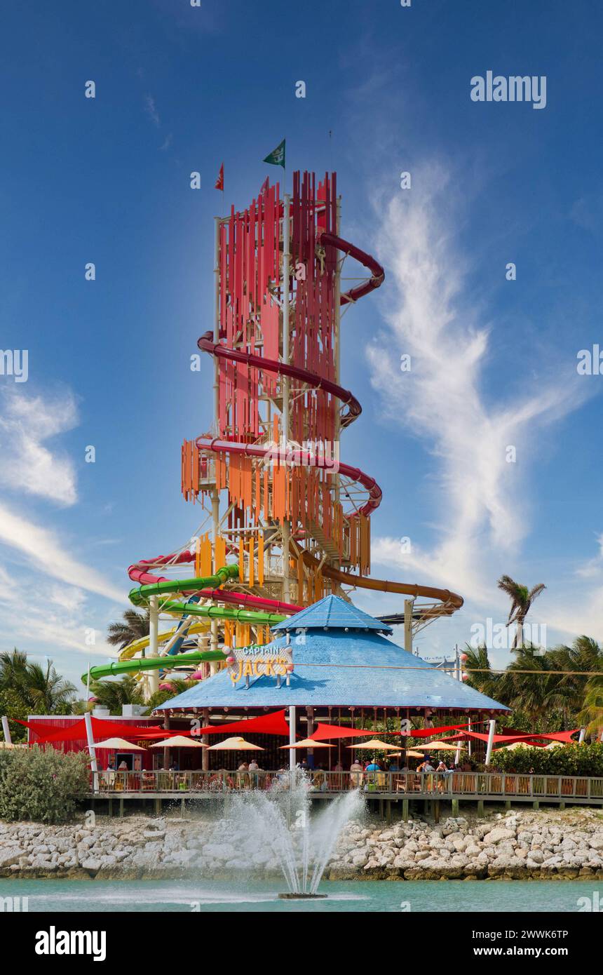 COCO CAY, BAHAMAS - February 1, 2024: Coco Cay is a port located in the ...