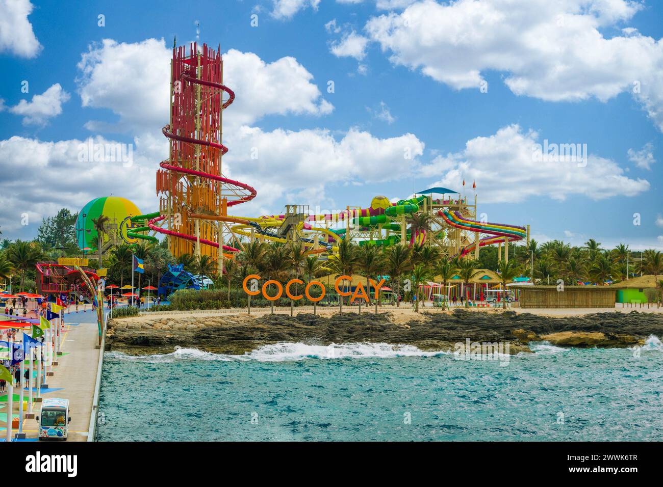 COCO CAY, BAHAMAS - February 1, 2024: Coco Cay is a port located in the ...