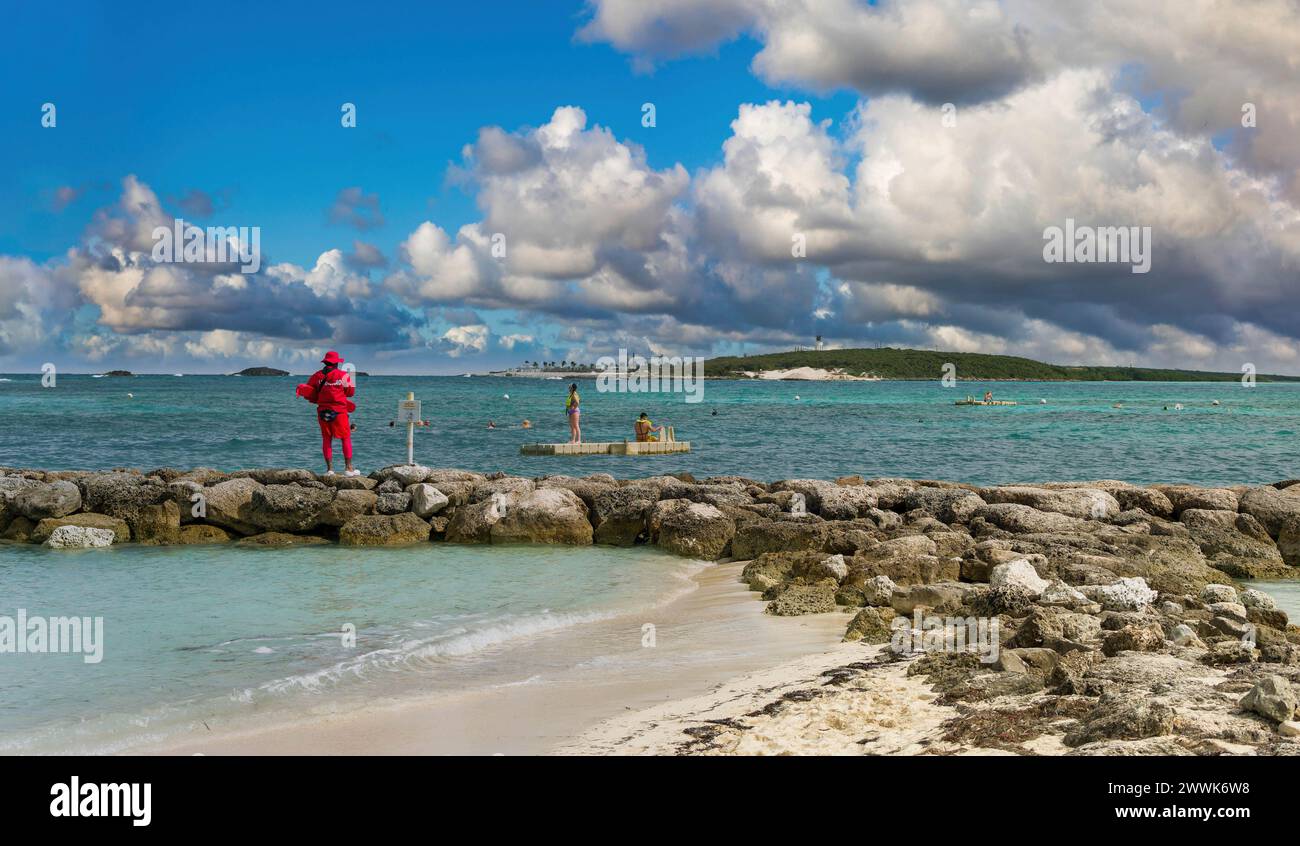 COCO CAY, BAHAMAS - February 1, 2024: Coco Cay is a port located in the ...