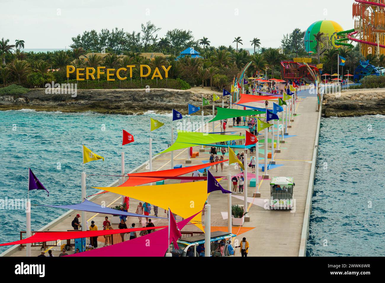 COCO CAY, BAHAMAS - February 1, 2024: Coco Cay is a port located in the ...