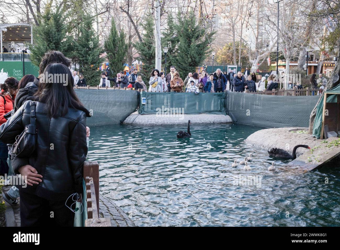 Ankara, Turkey. 24th Mar, 2024. Ankara residents watch and take photos ...