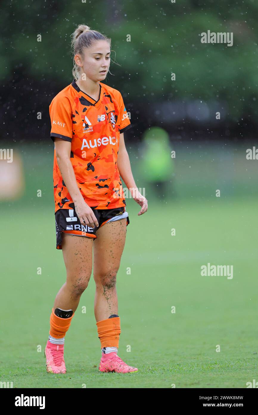 Brisbane, Australia, March 24th 2024: Hollie Palmer (19 Brisbane) takes ...