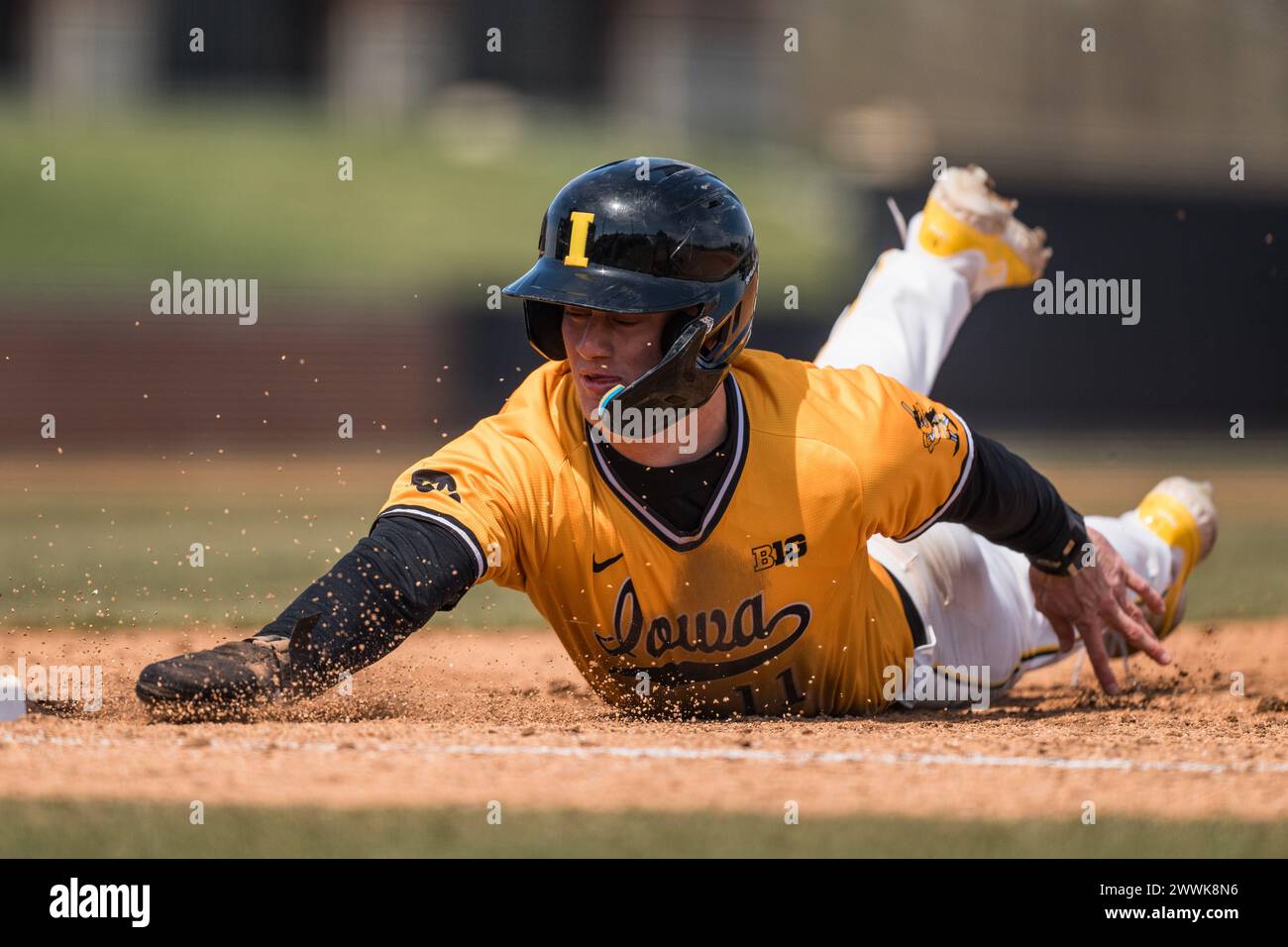 West Lafayette, Indiana, USA. 24th Mar, 2024. SAM PETERSEN (11) of Iowa ...