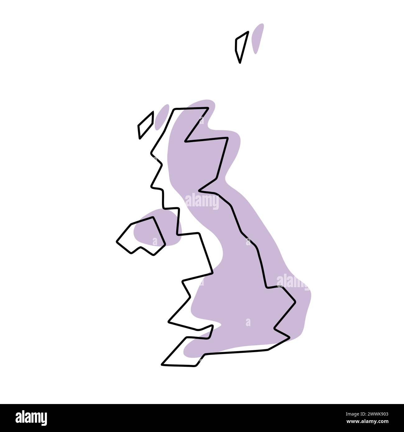 United Kingdom of Great Britain and Northern Ireland country simplified ...