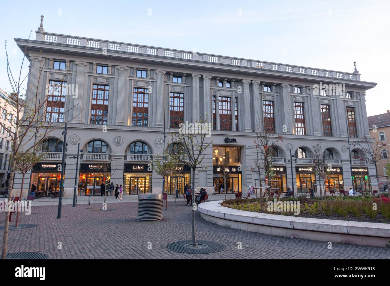 The renovated Corvin department store building on Blaha Lujza ter in ...
