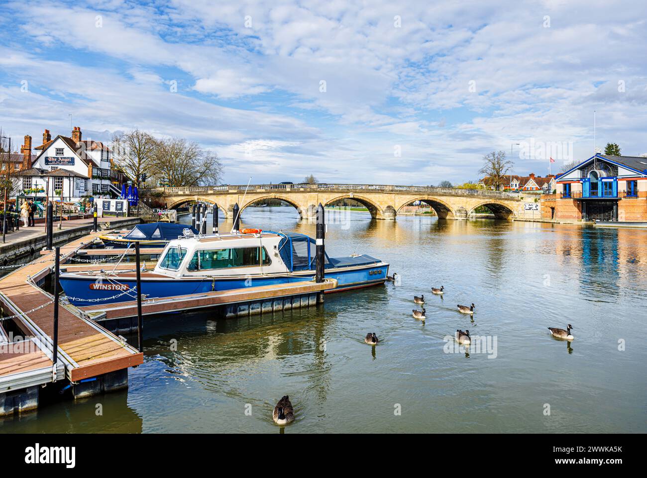 Water scene scenic across architecture building cityscape historical hi ...