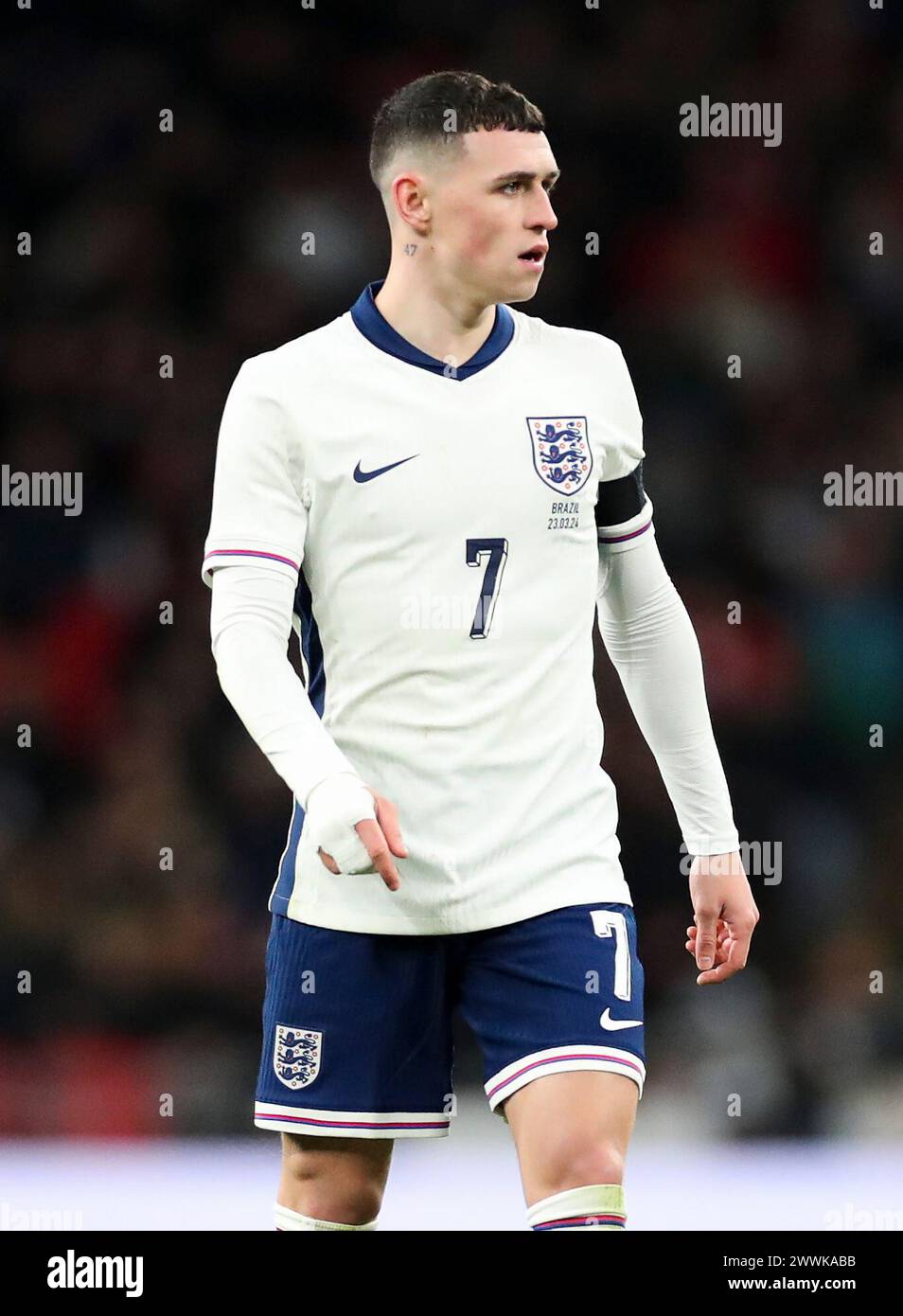London, UK. 23rd Mar, 2024. England forward Phil Foden during the ...