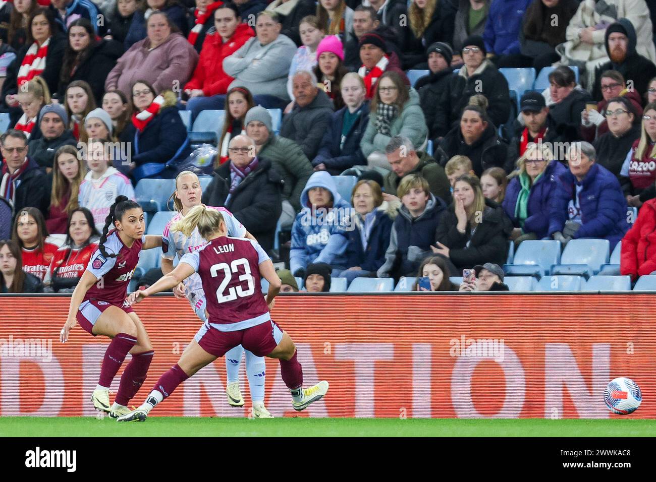 Birmingham, UK. 24th Mar, 2024. Aston Villa's Mayumi Pacheco & Adriana ...