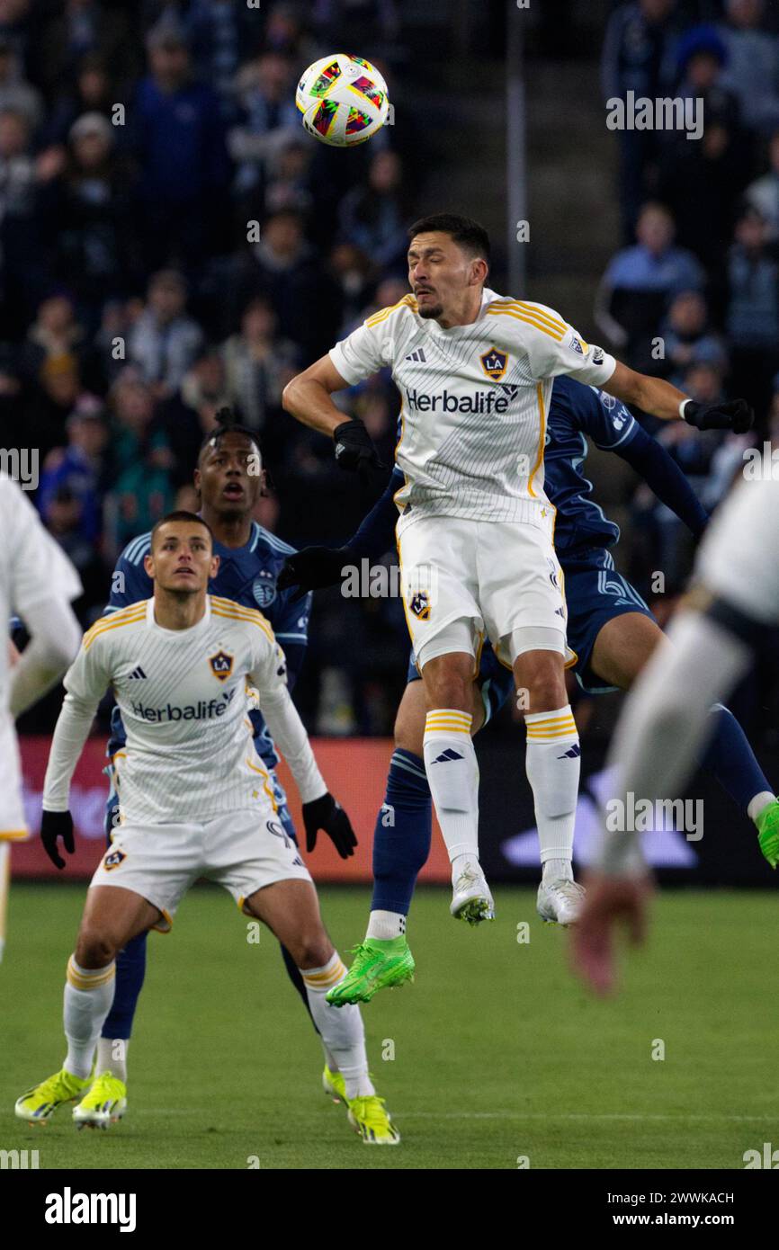 Kansas City, Kansas, USA. 23rd Mar, 2024. LA Galaxy midfielder MARK ...