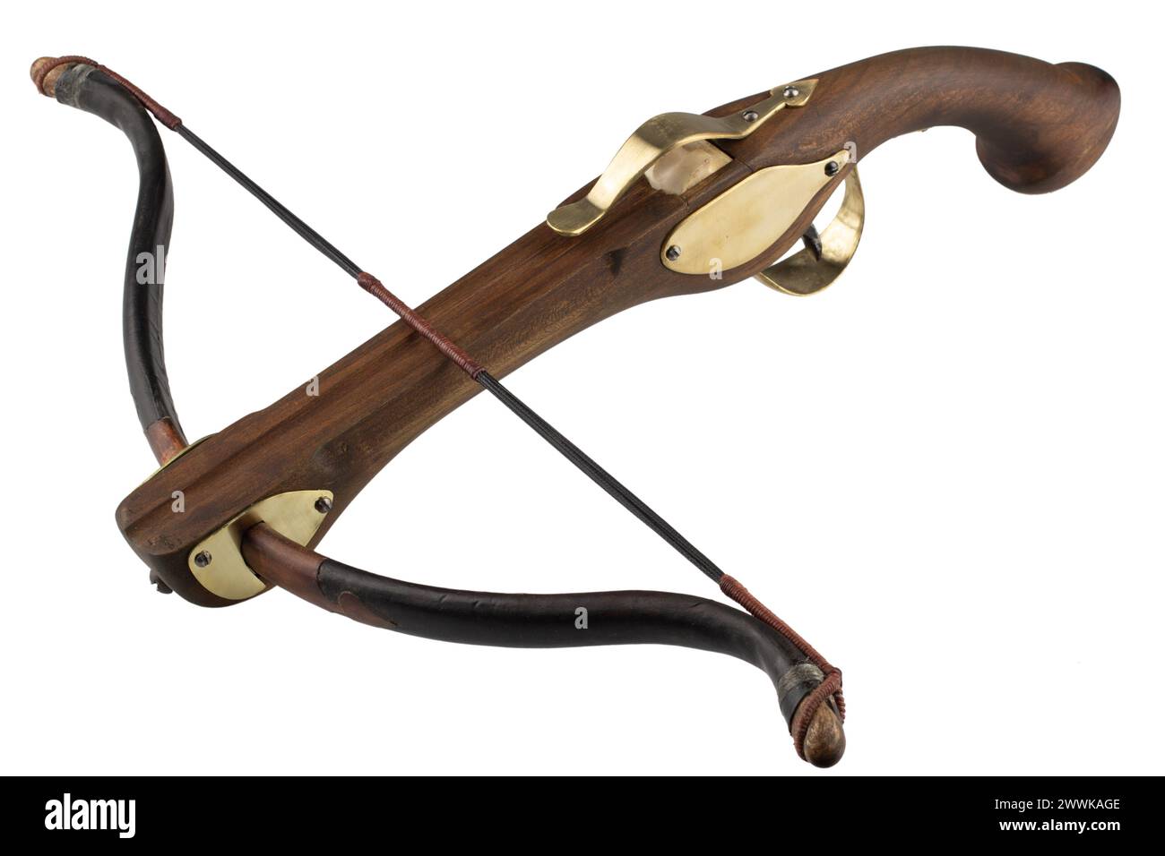 Vintage small crossbow isolated on white background Stock Photo - Alamy