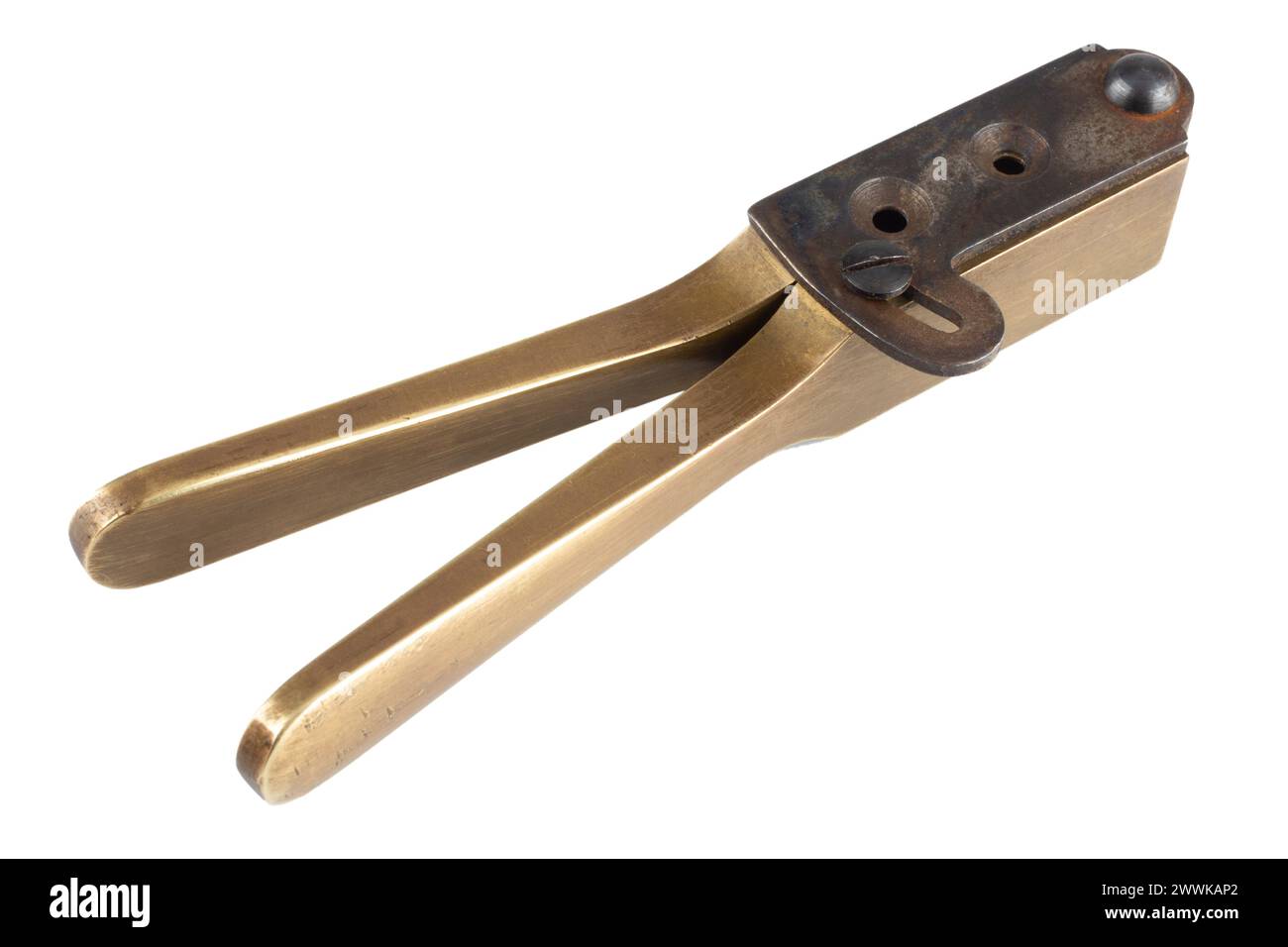 Antique old west bullet mold .44 caliber for revolver. Isolated on ...