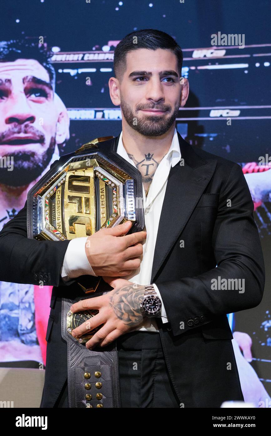 Ilia Topuria Press Conference In Madrid As Mma Ufc World Champion in ...