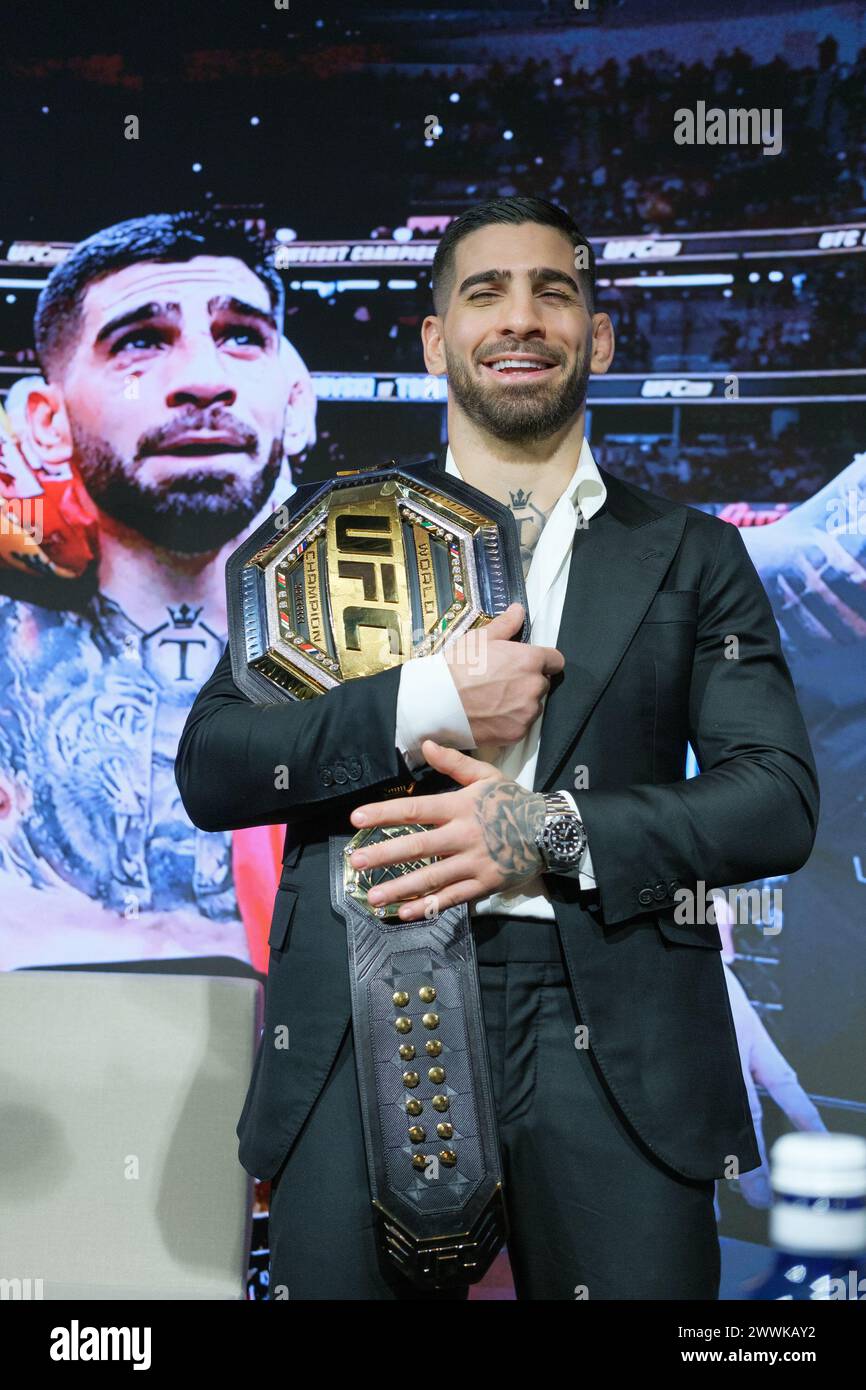 Ilia Topuria Press Conference In Madrid As Mma Ufc World Champion in ...