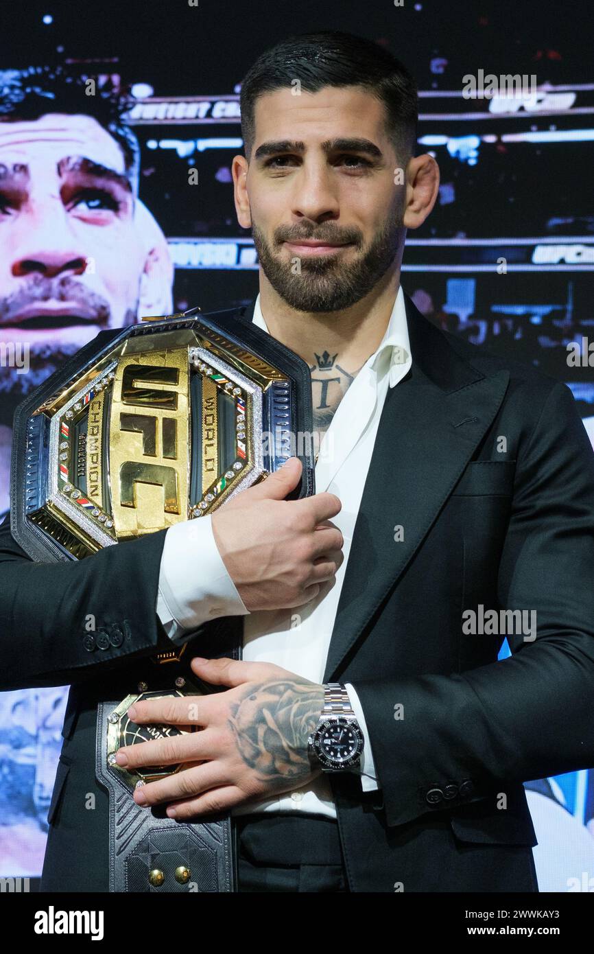 Ilia Topuria Press Conference In Madrid As Mma Ufc World Champion in ...