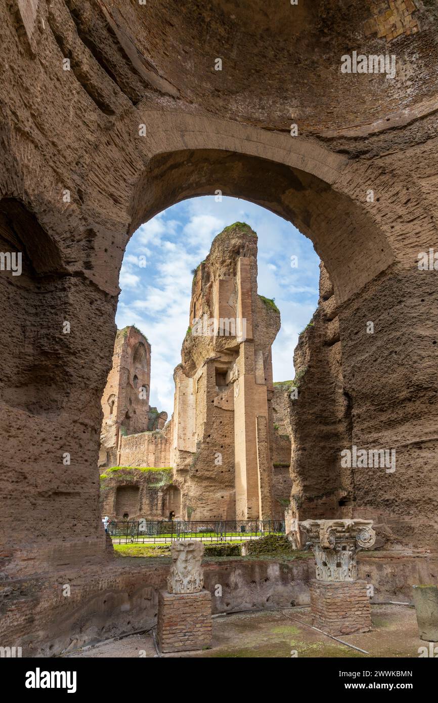 Baths of Caracalla (Terme di Caracalla), ancient ruins of roman public ...